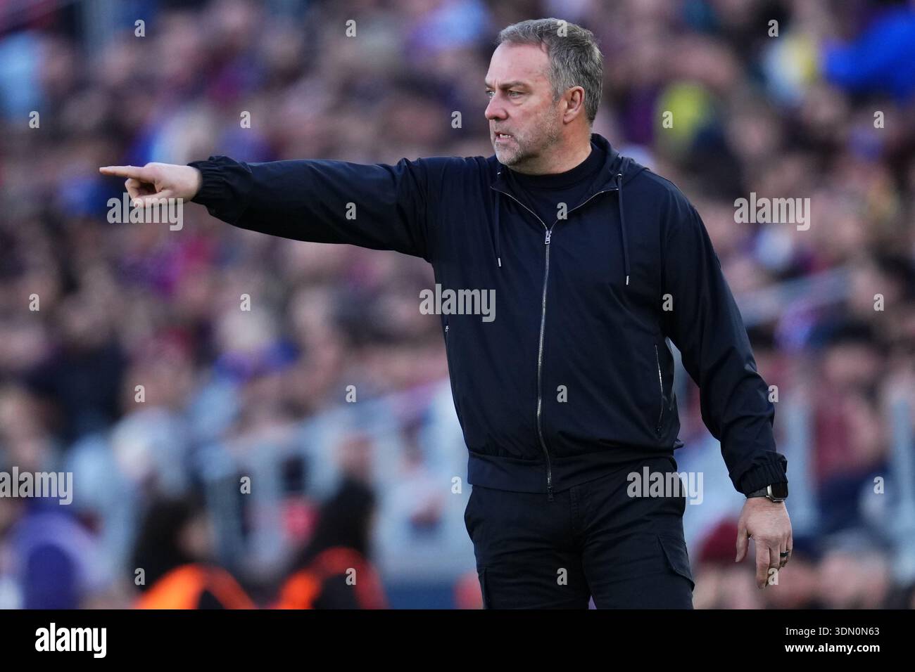 FC Barcelona head coach Hansi Flick during the La Liga EA Sports match ...