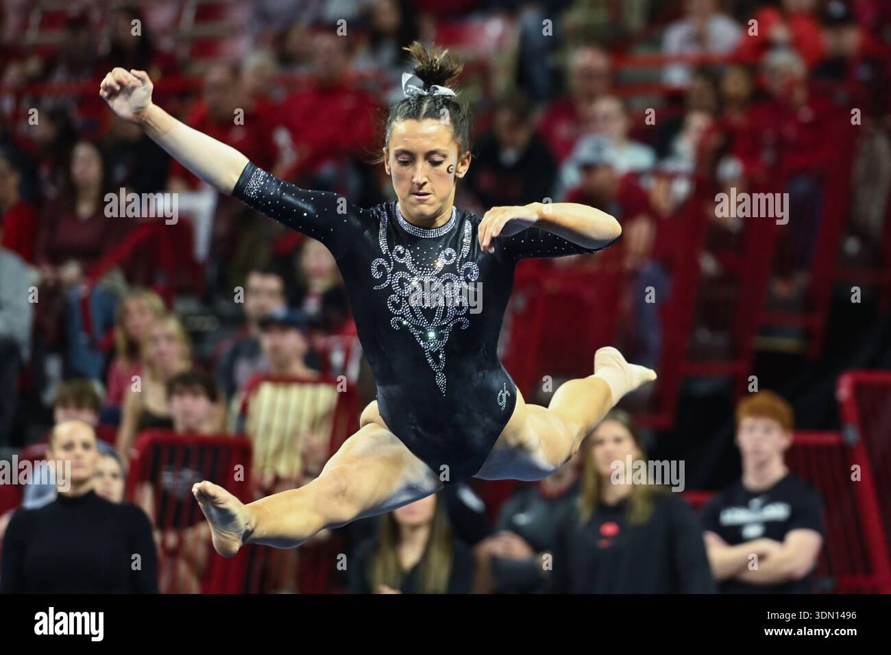 Georgia gymnast Ady Wahl competes on the floor during an NCAA ...
