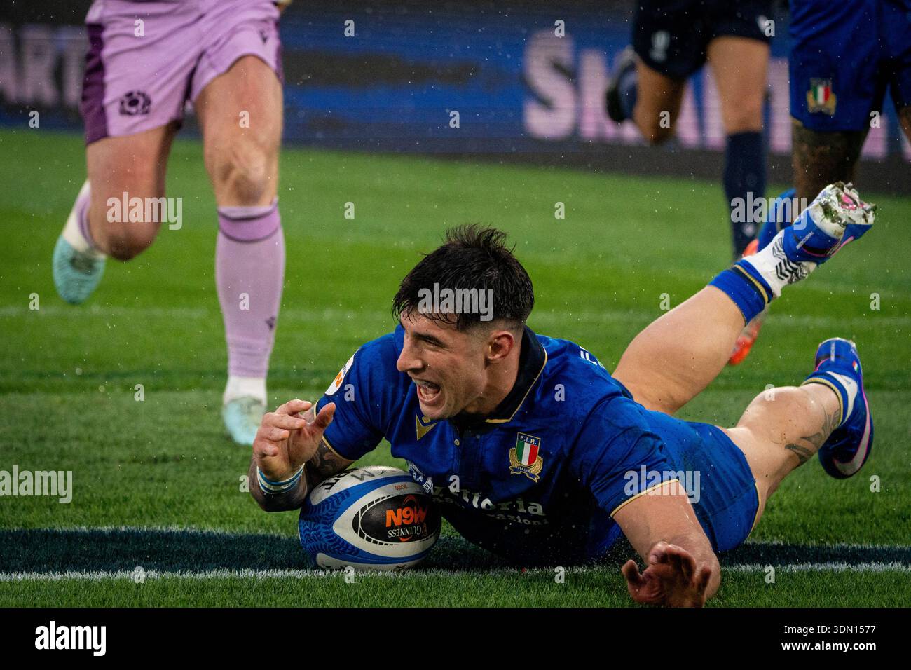 Tommaso Menoncello of Italy seen in action during the Guinness Six ...