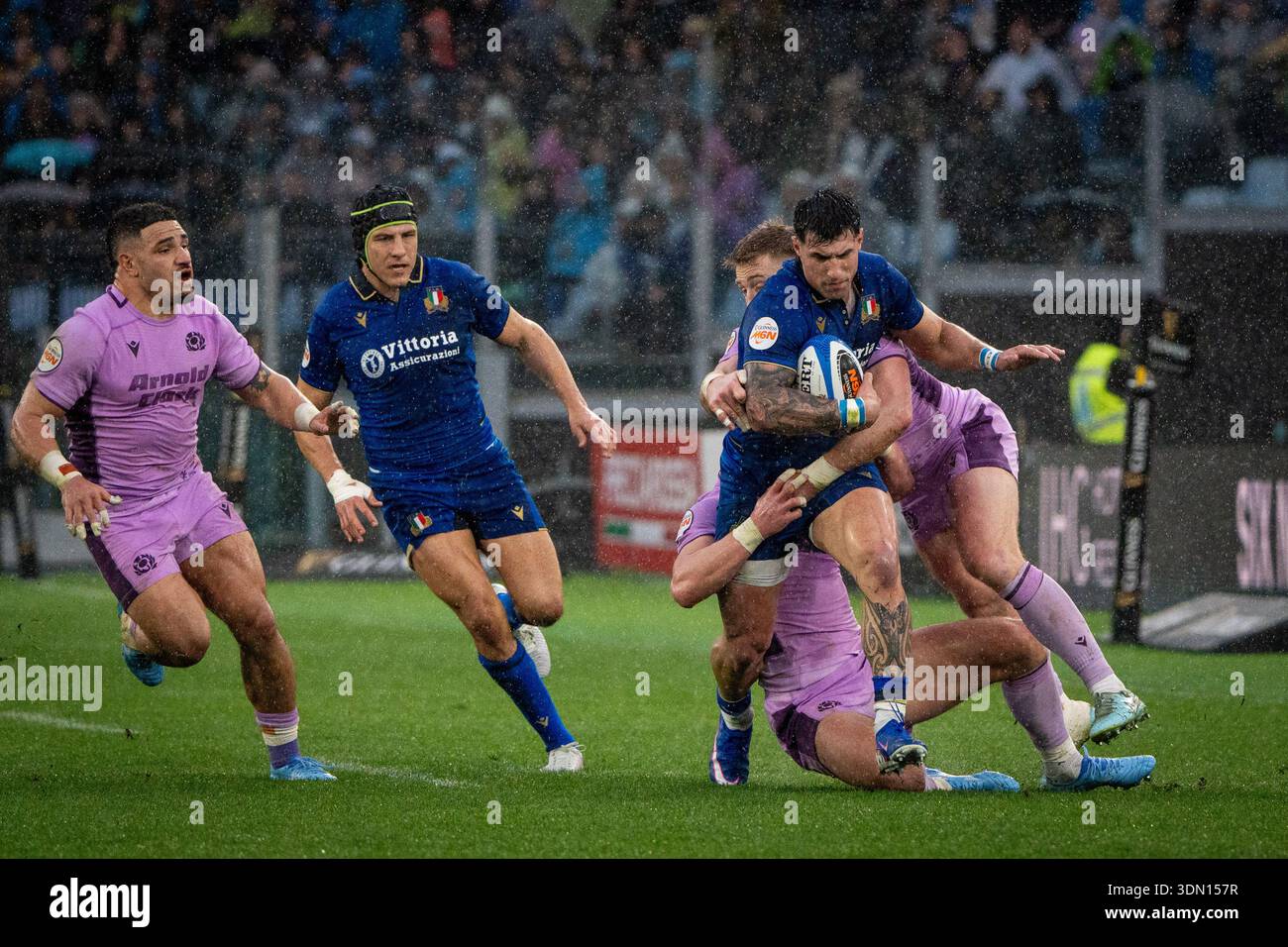 Tommaso Menoncello of Italy seen in action during the Guinness Six ...