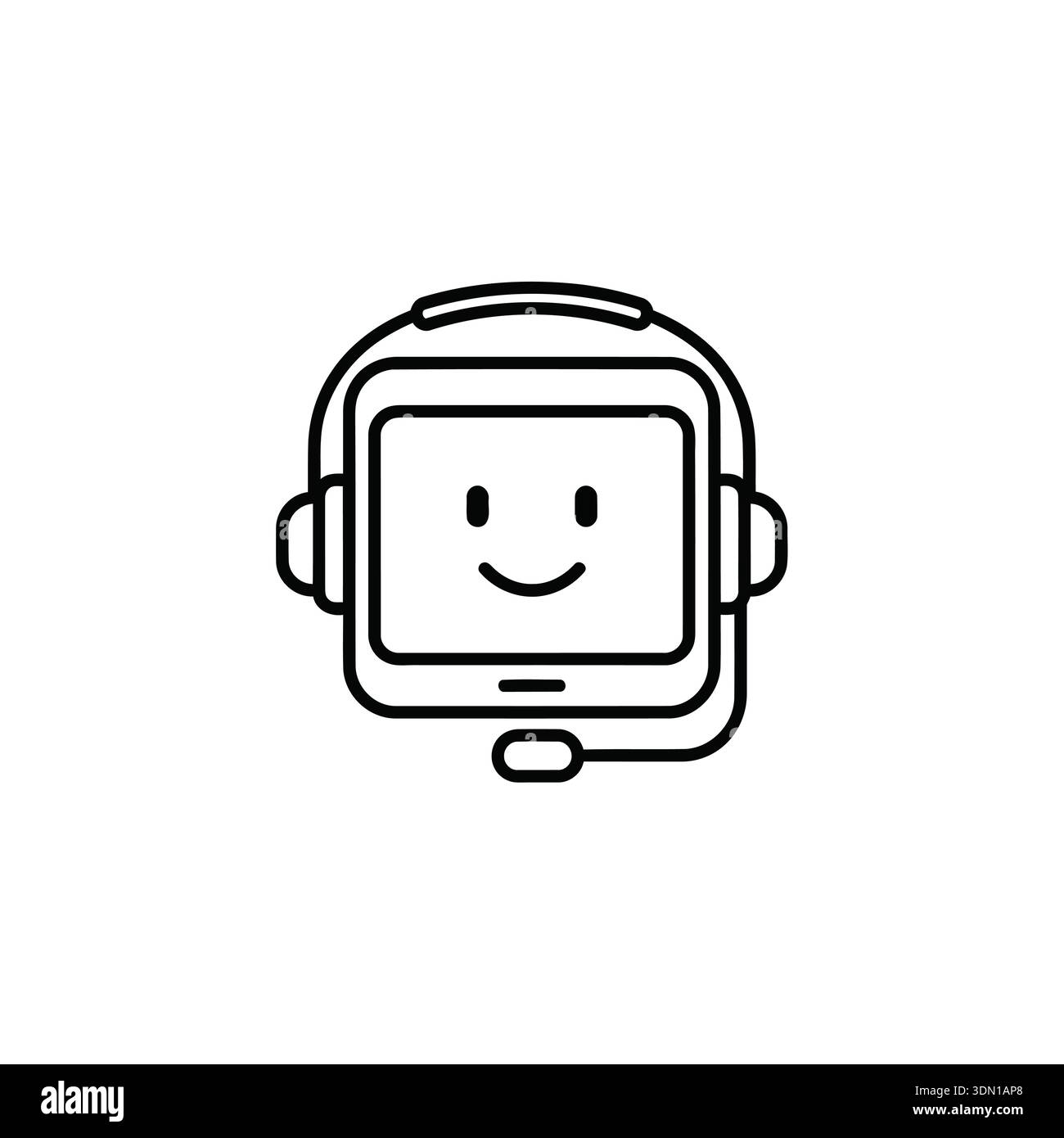Friendly customer service robot Stock Vector Images - Alamy