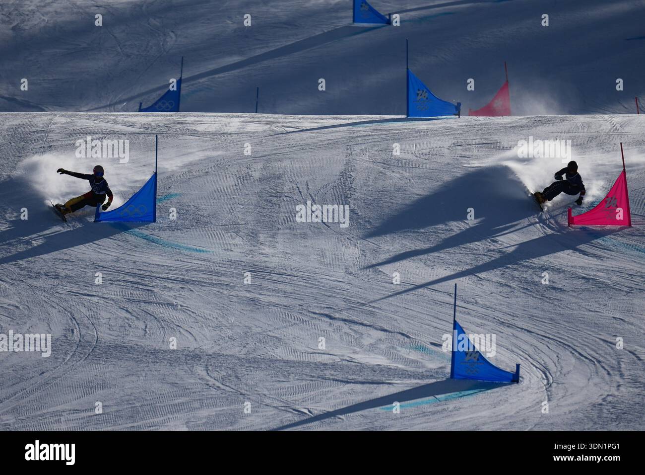Germany's Mathilda Scheid, left, and United States' Iris Pflum compete ...