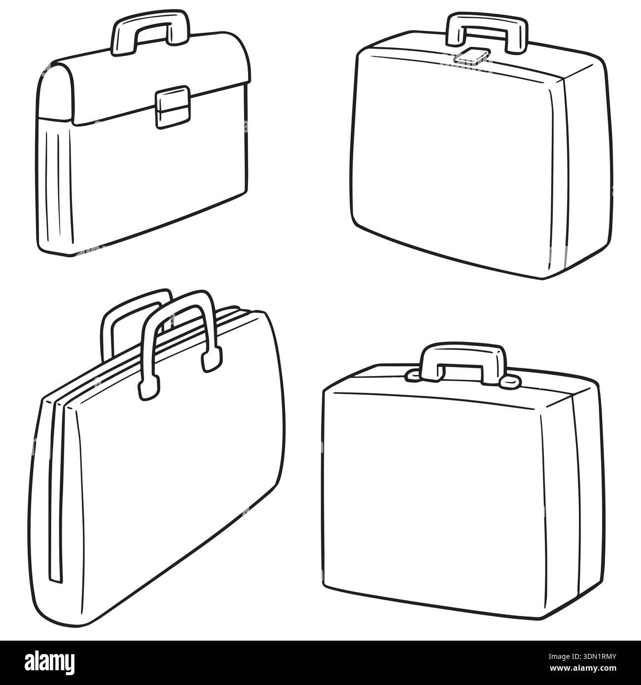Briefcase icon hand drawn Black and White Stock Photos & Images - Alamy