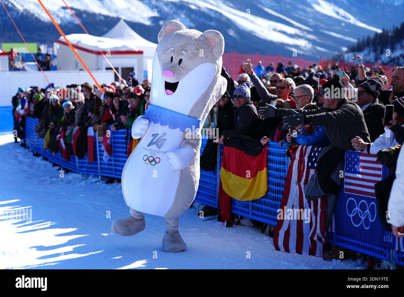 The Winter Olympic Mascot, Tina, poses for photographs ahead of the ...