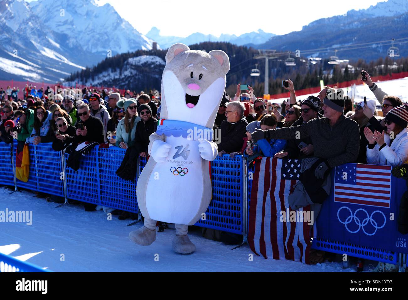 The Winter Olympic Mascot, Tina, poses for photographs ahead of the ...