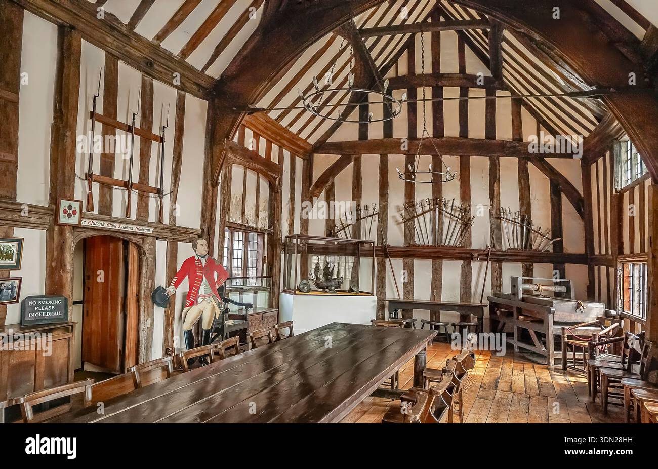 Interior of The Guildhall at Lord Leycester Hospital in Warwick ...
