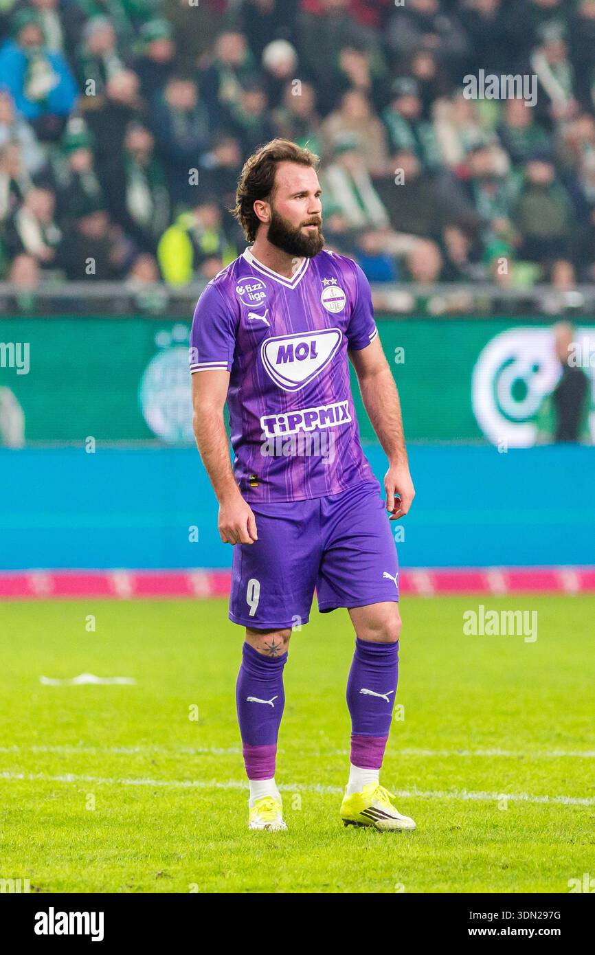 Budapest, Hungary. 07th, February 2026. Fran Brodic (9) of Ujpest seen ...