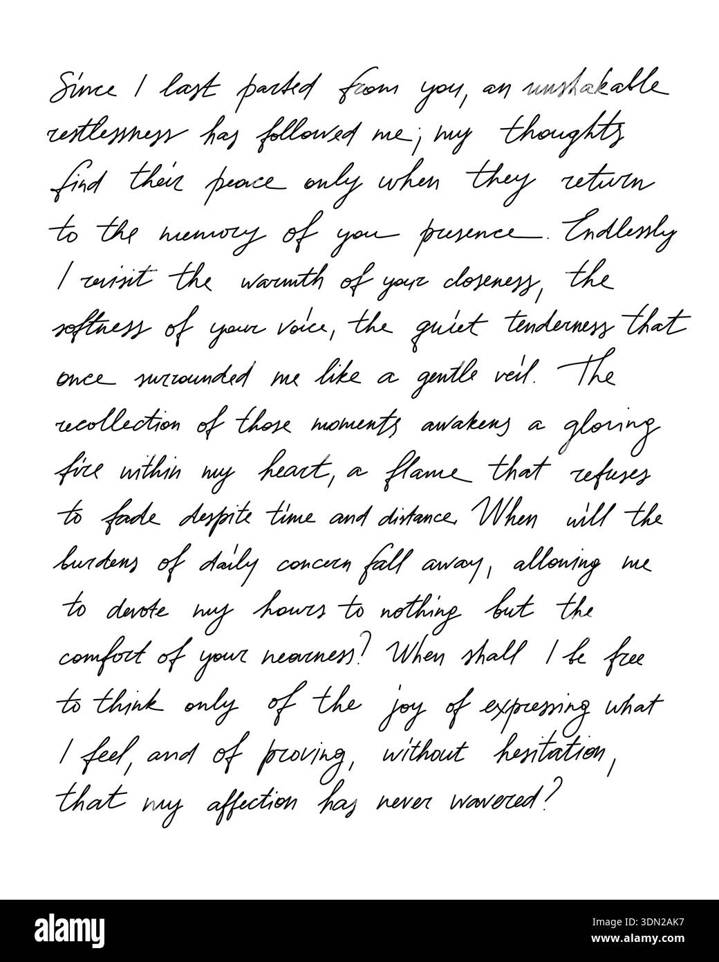 Handwritten text with cursive script and vintage ink texture for ...