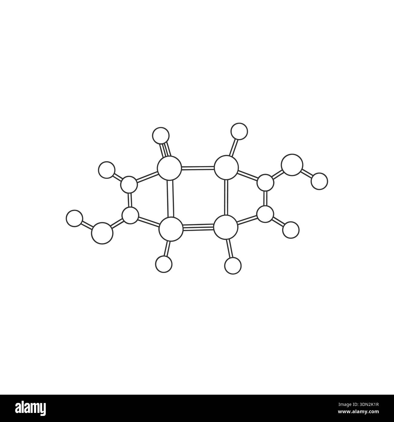 A detailed molecular structure diagram illustrating chemical bonds and ...