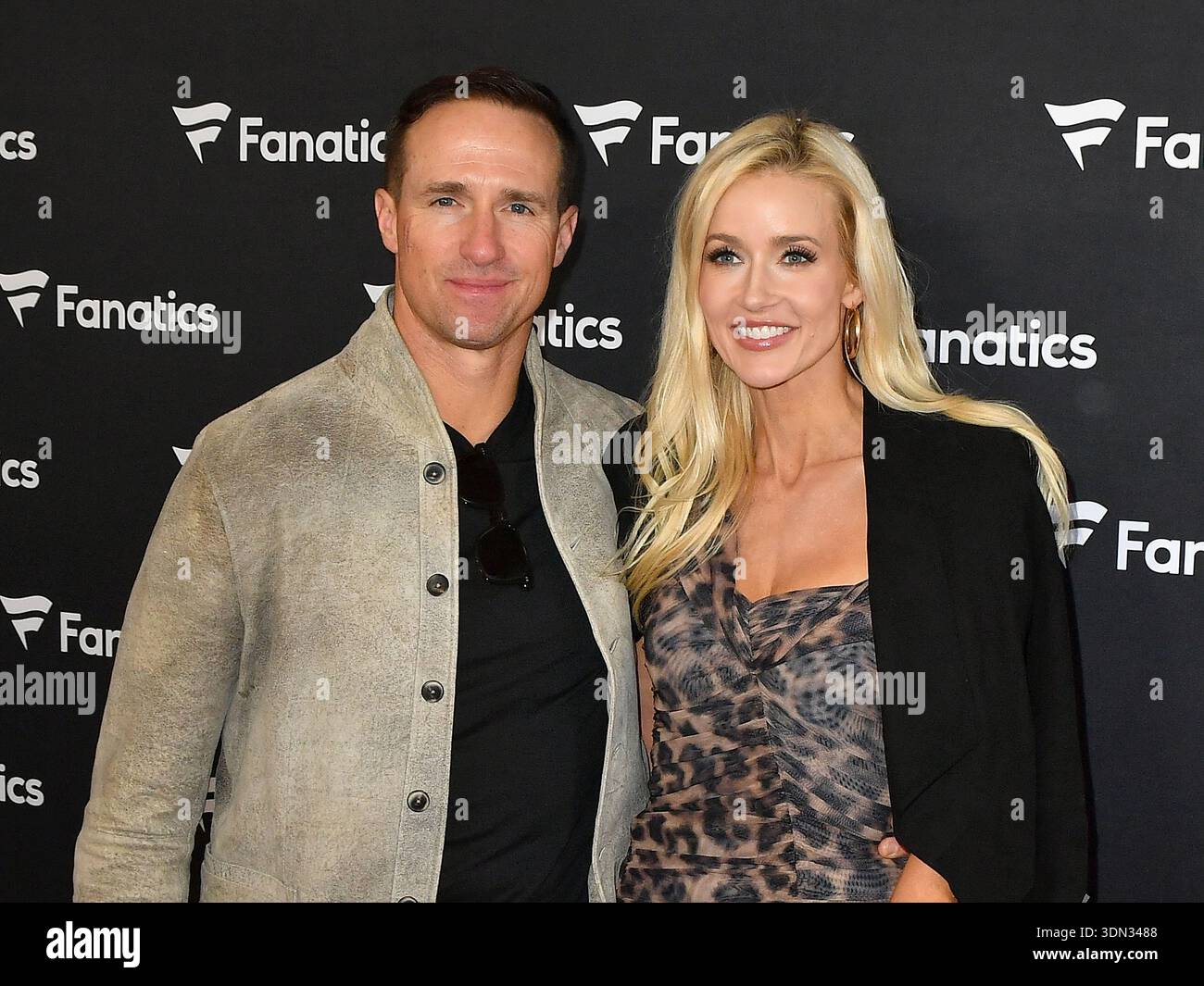 Drew Brees and Brittany Brees attend the 2026 Fanatics Super Bowl Party ...