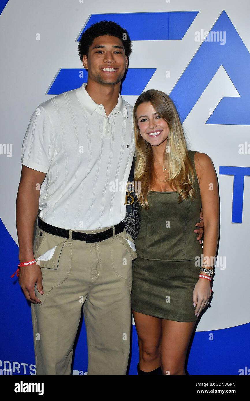 Kyle Hamilton and Reese Damm attend Madden Bowl presented by SUPER BOWL ...