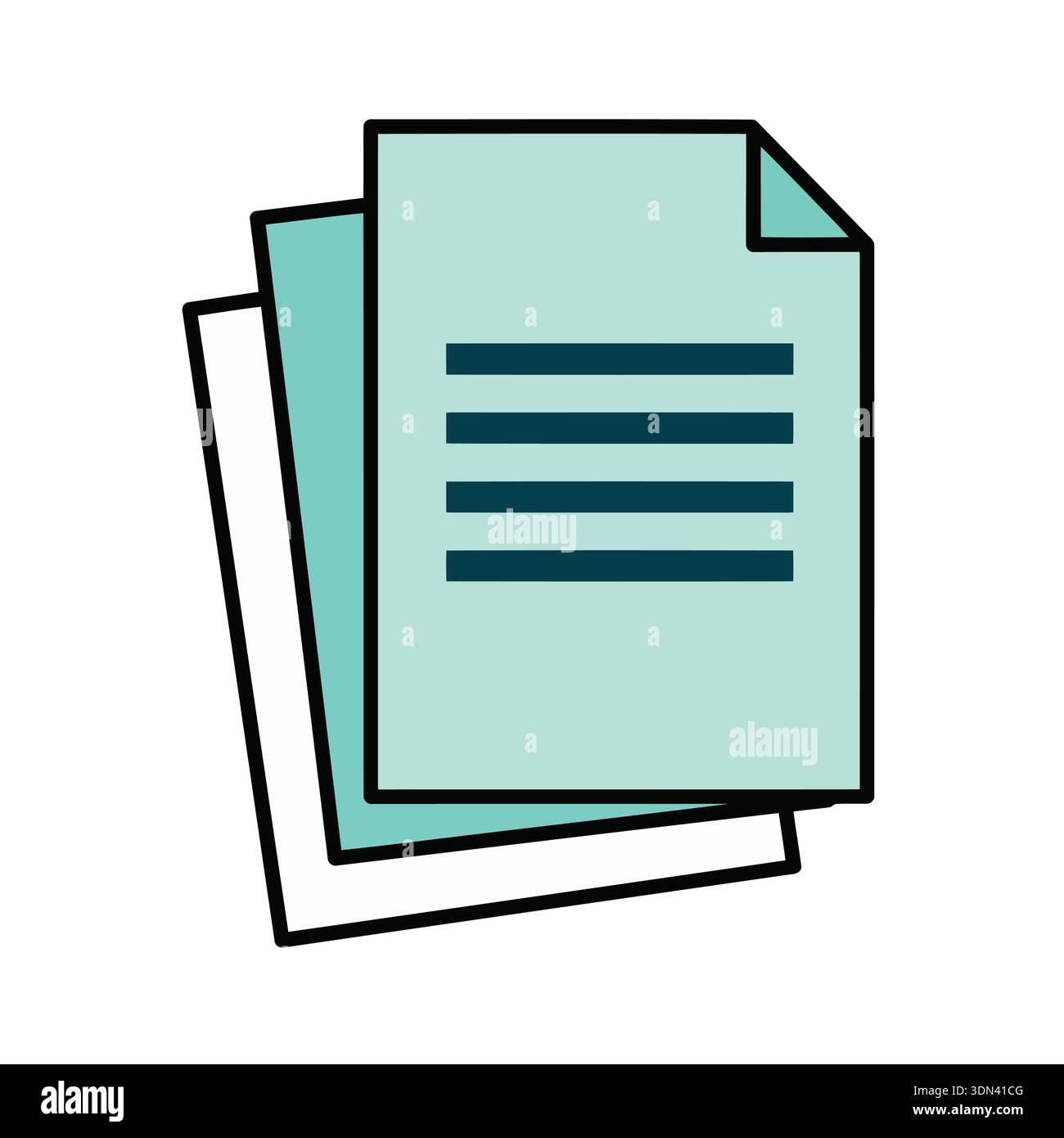 A stack of documents, symbolizing paperwork and office administration ...