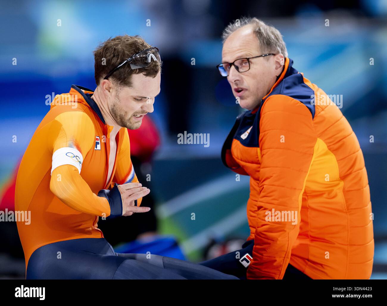 MILAN - Chris Huizinga during the 5,000 meters of long track speed ...