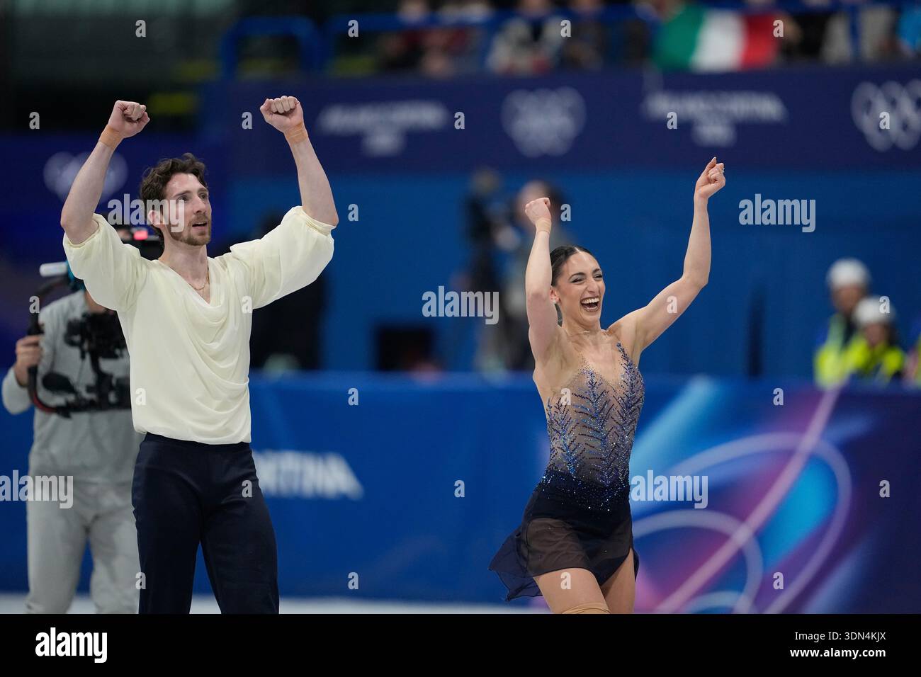 Sara Conti and Niccolo Macii of Italy compete during the figure skating ...