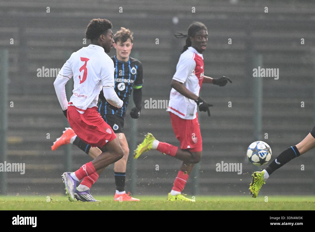 Nick Mokabakila (3) of Monaco pictured during the Uefa Youth League ...