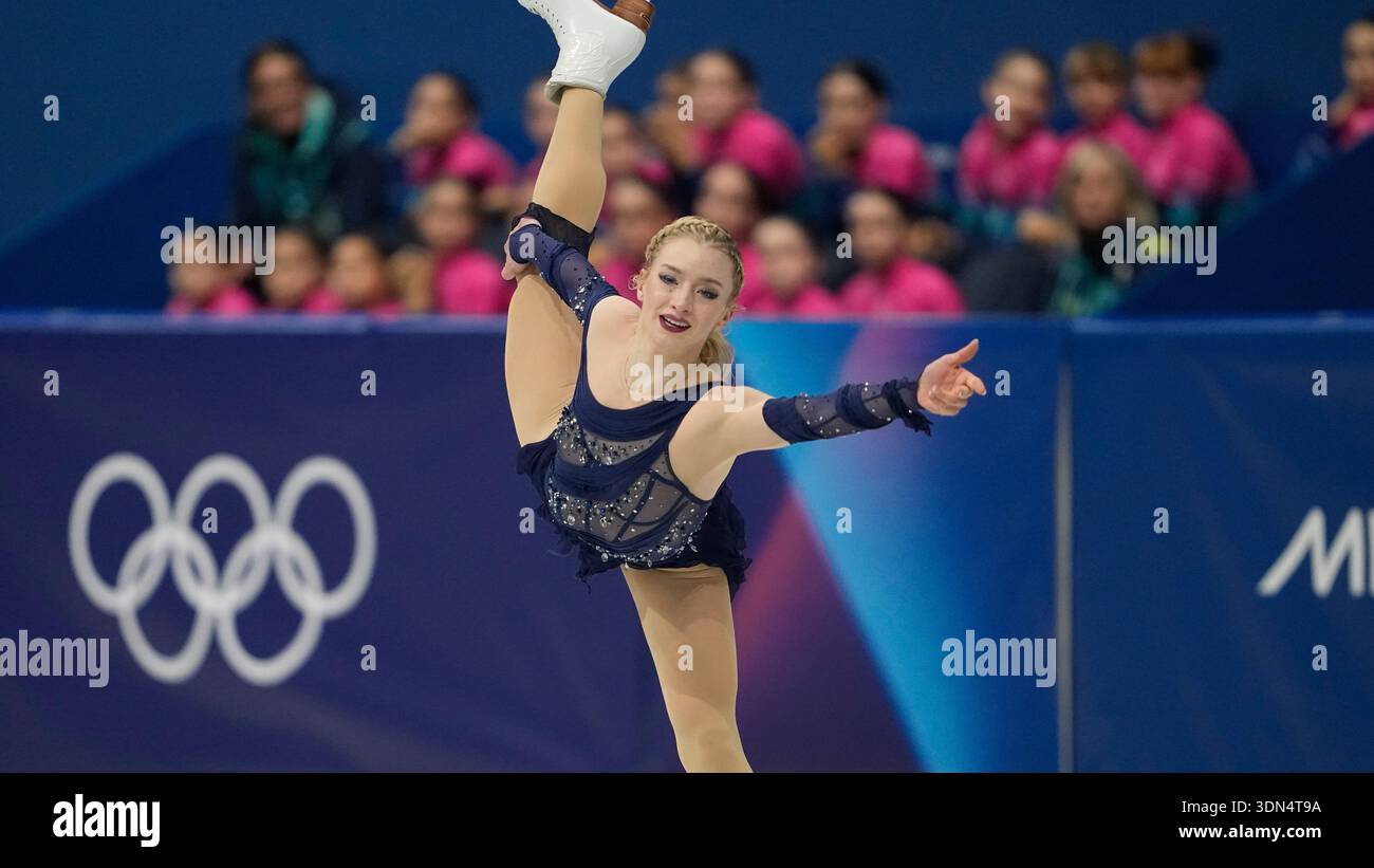 Amber Glenn of the United States competes during the figure skating ...