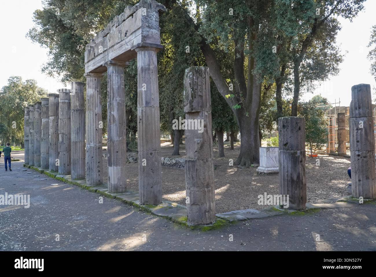 Ruins of the Doric Temple or portico columns near the Triangular Forum ...