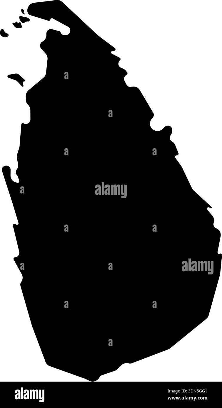 Sri lanka map vector Black and White Stock Photos & Images - Alamy