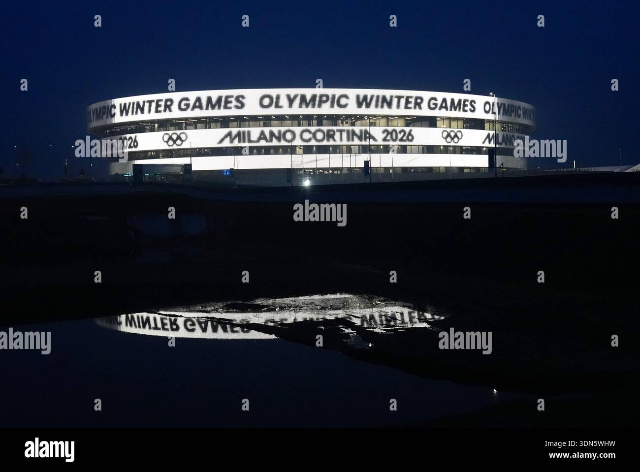 The Milano Santagiulia Ice Hockey Arena during the 2026 Milan Cortina ...