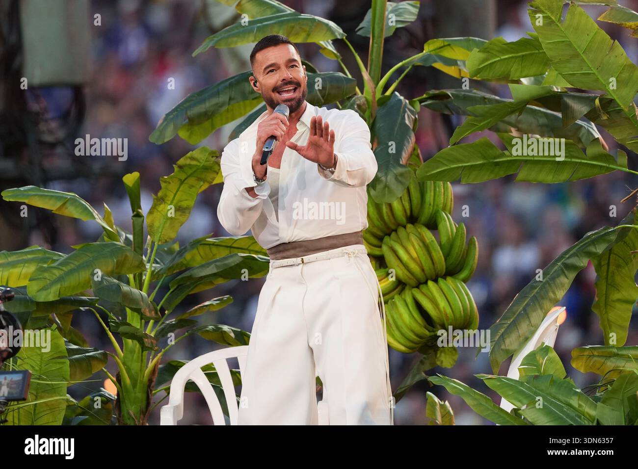 Ricky Martin performs during halftime of the NFL Super Bowl 60 football ...