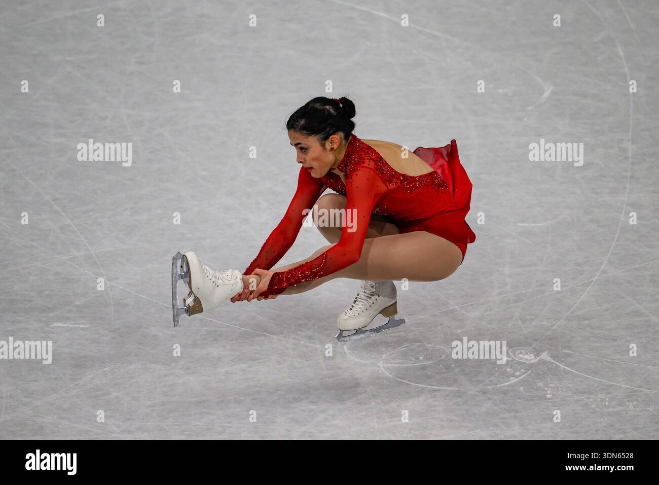 MILAN, ITALY. February 08: Madeline Schizas (CAN) performs in Women ...