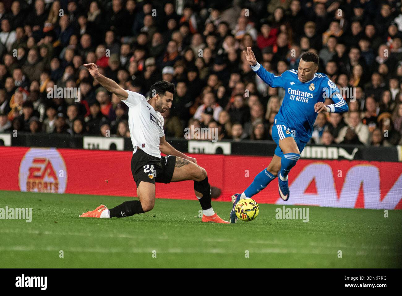 February 8, 2026, Valencia, Valencia, Spain: 10 KYLIAN MBAPPE dribbling ...
