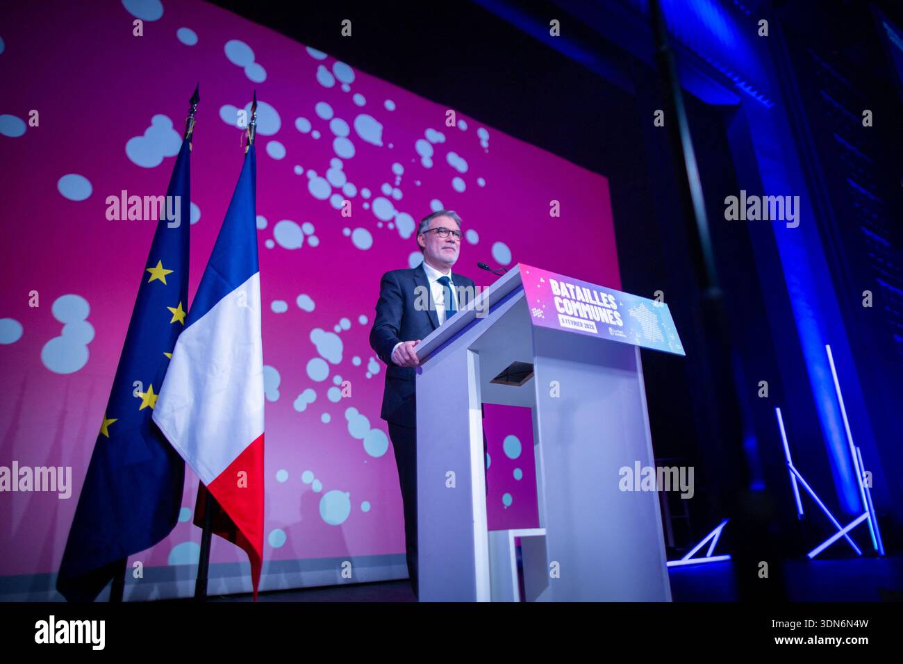 Olivier Faure (First secretary of the Socialist party) during the ...