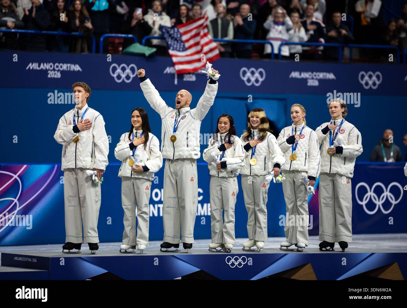 February 8, 2026, Cortina D'ampezzo, Belluno, Italy: Americans Evan ...