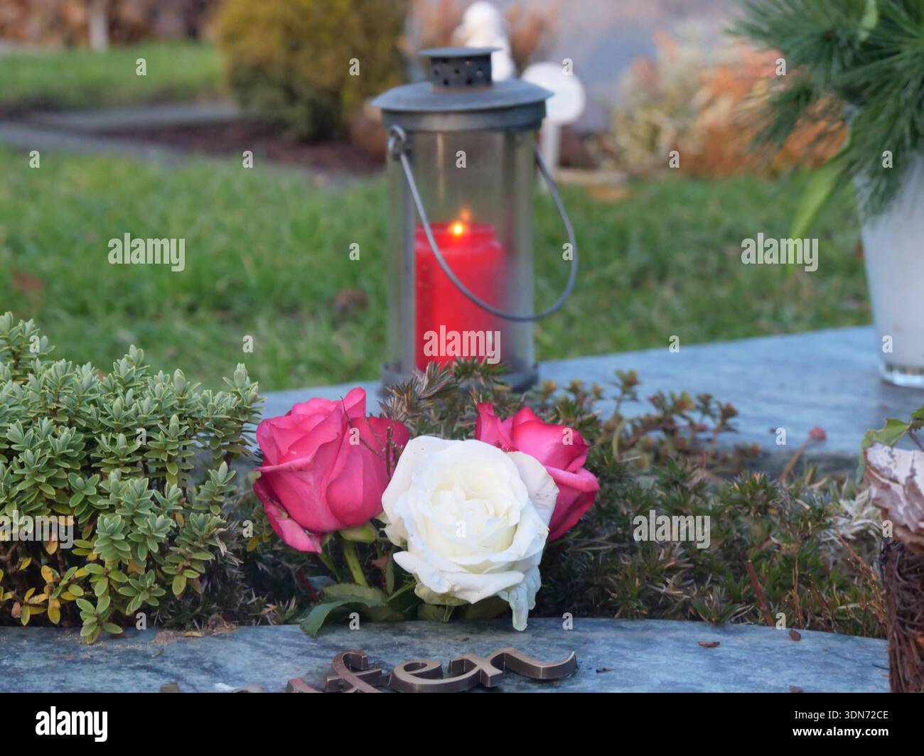 Trauer-Friedhofsfotos als Symbolfoto fuer Trauer und sterben. Trauer ...
