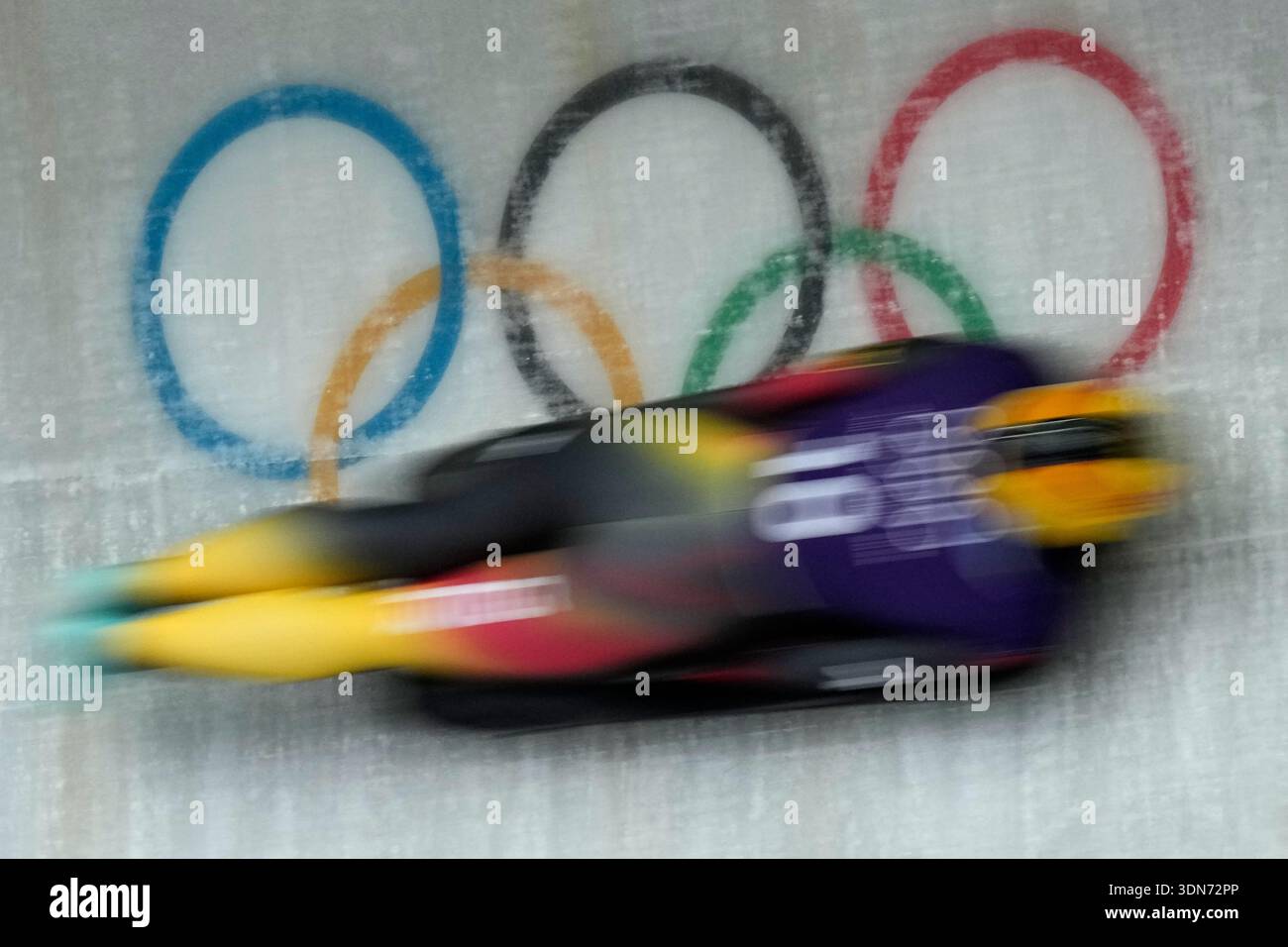 Germany's Jacqueline Pfeifer slides down the track during a women's ...