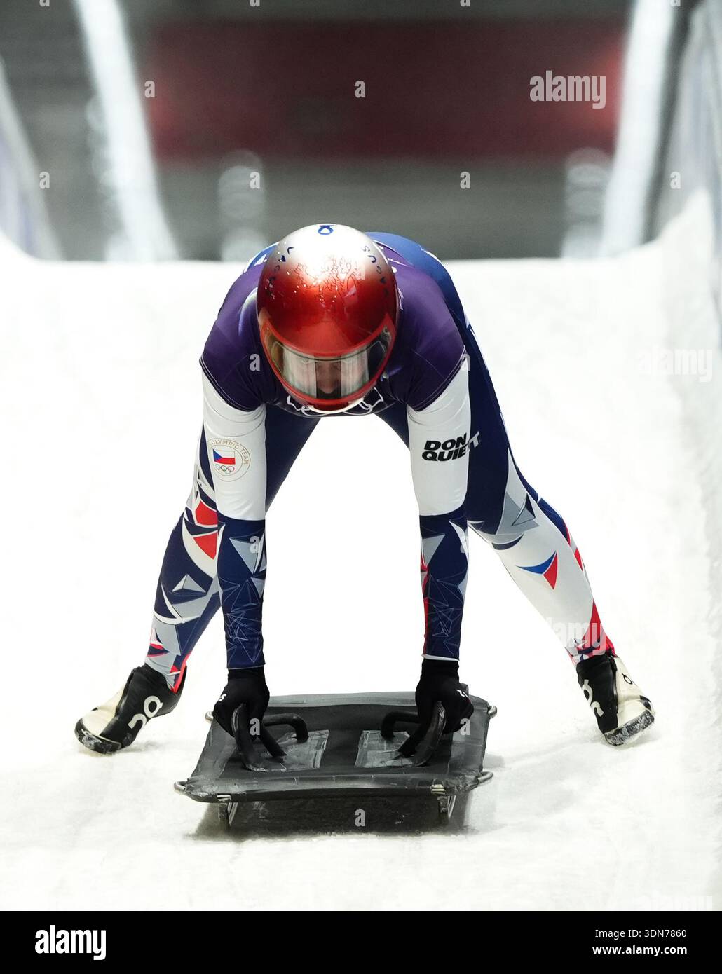 Czechia's Anna Fernstaedt during the Women's Skeleton Training at the ...