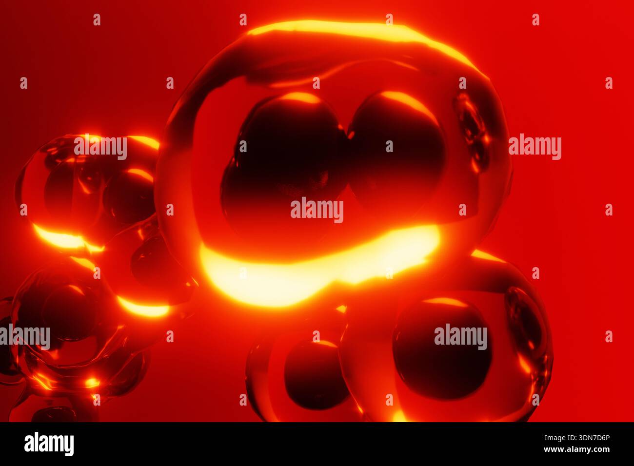 Abnormal Cell Division and Cancer Concept. 3D render of rapidly ...