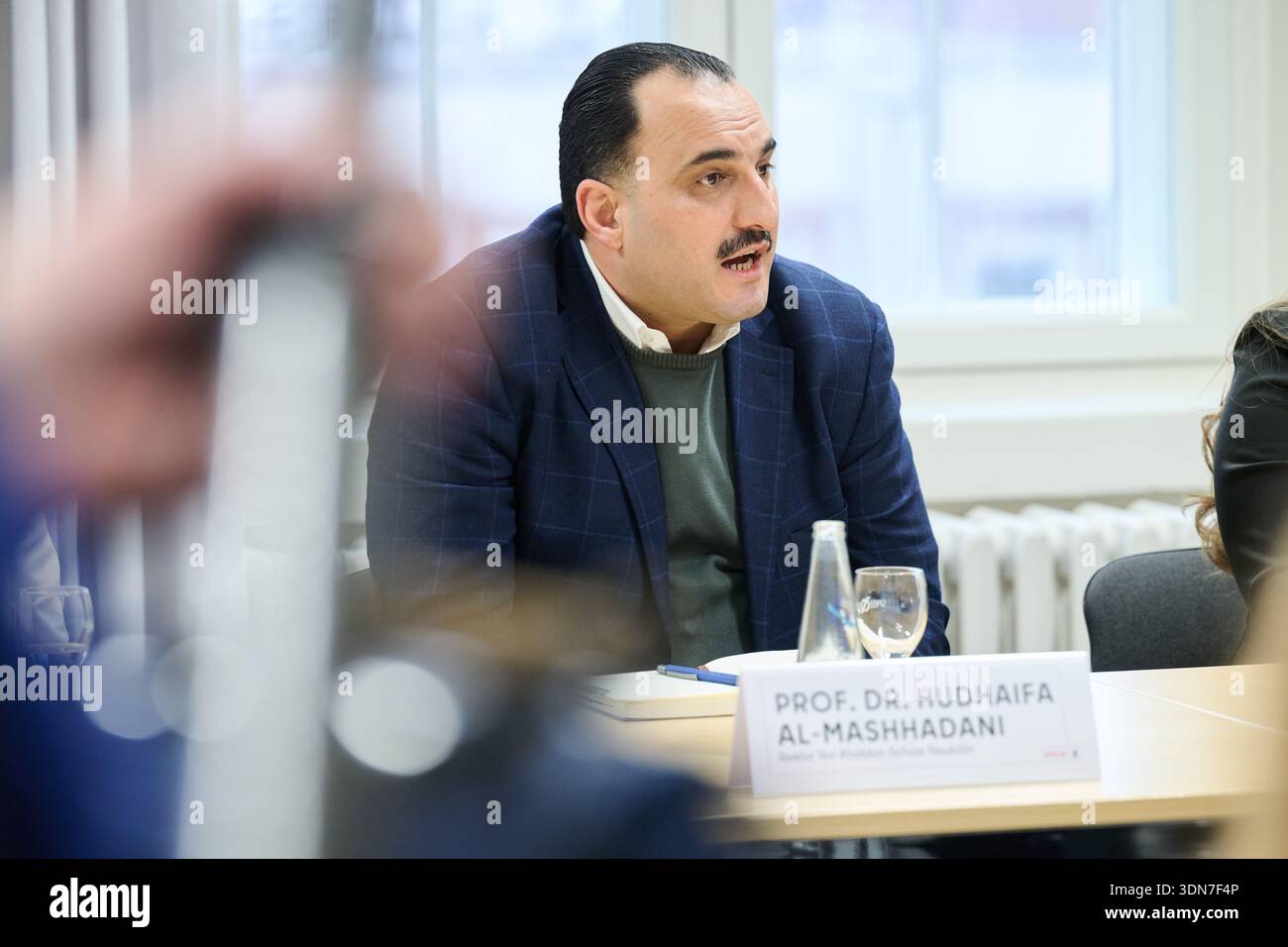 09 February 2026, Berlin: Hudhaifa Al-Mashhadani, principal of the Ibn ...