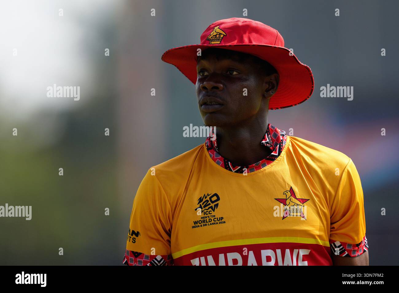 Zimbabwe's Blessing Muzarabani looks on during the T20 World Cup ...
