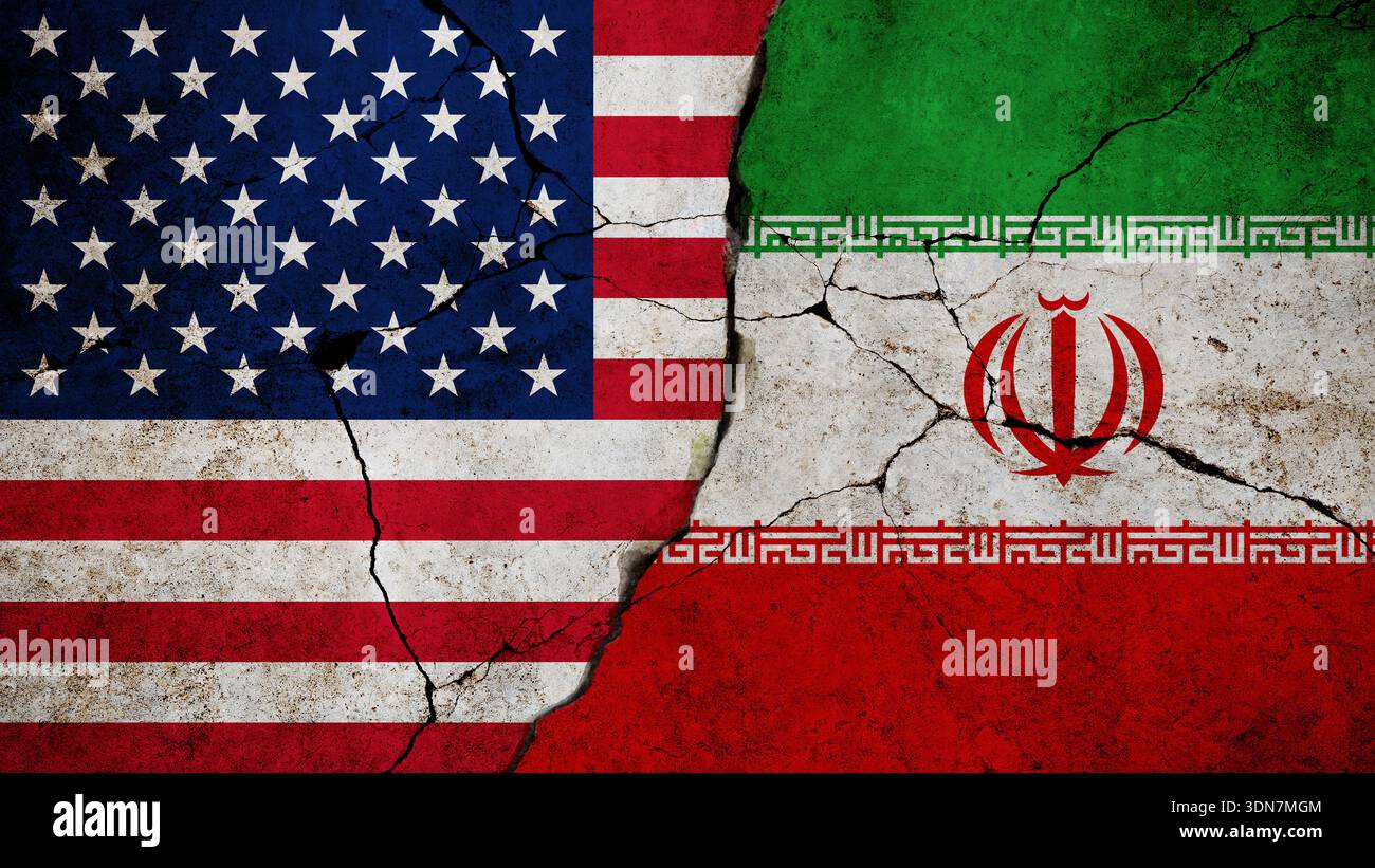 Iran and usa flags hi-res stock photography and images - Alamy