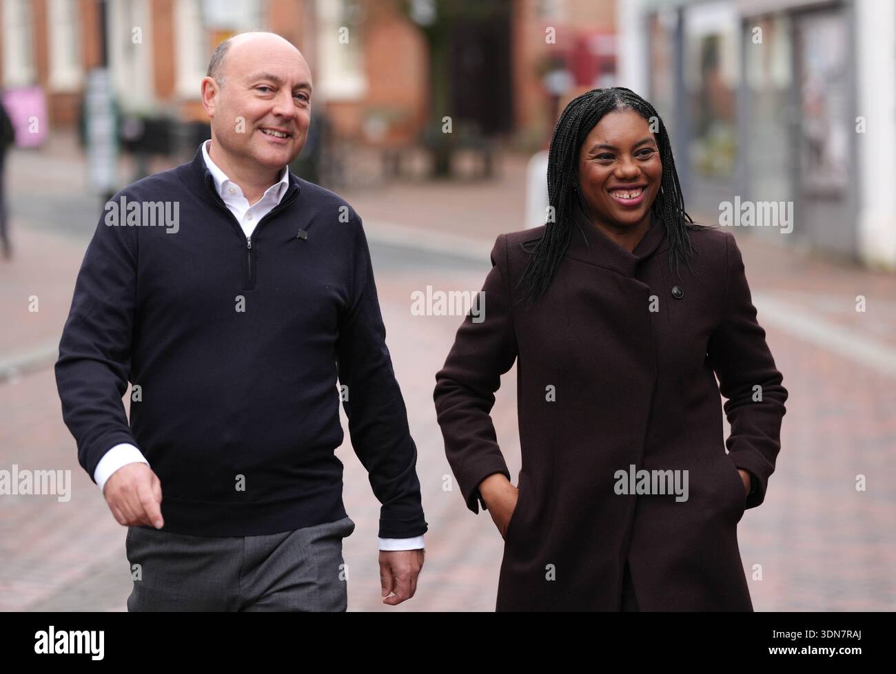 Conservative Party leader Kemi Badenoch and shadow Business Secretary ...