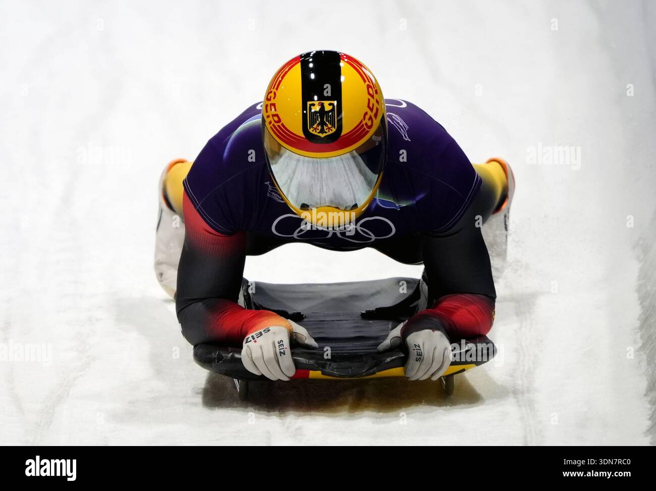 Germany's Christopher Grotheer during the Men's Skeleton Training at ...