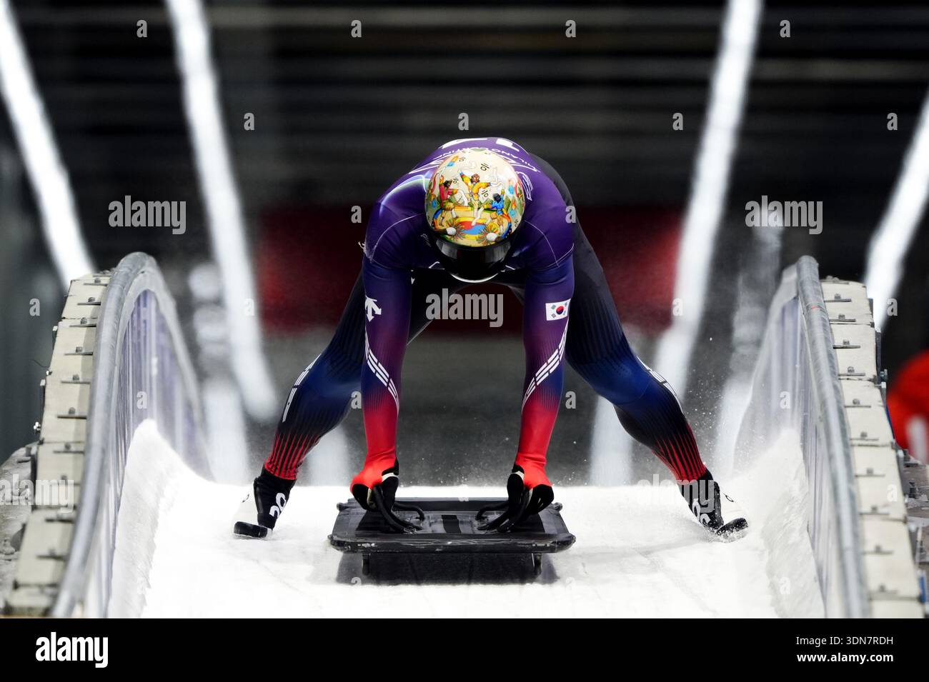 Republic of Korea's Kim Jisoo during the Men's Skeleton Training at the ...