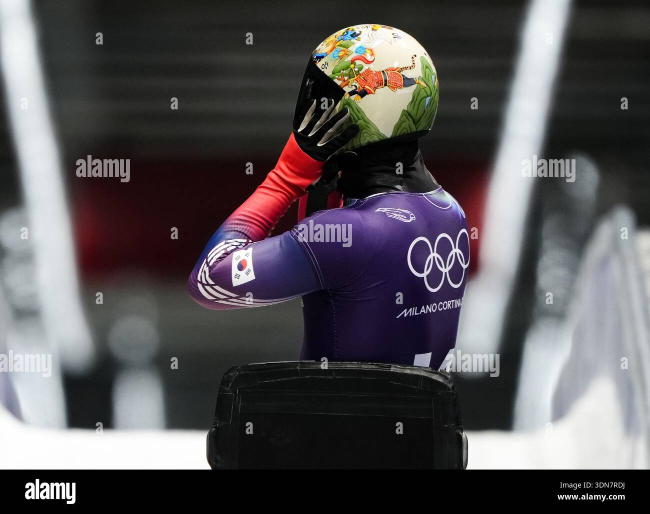 Republic of Korea's Kim Jisoo during the Men's Skeleton Training at the ...