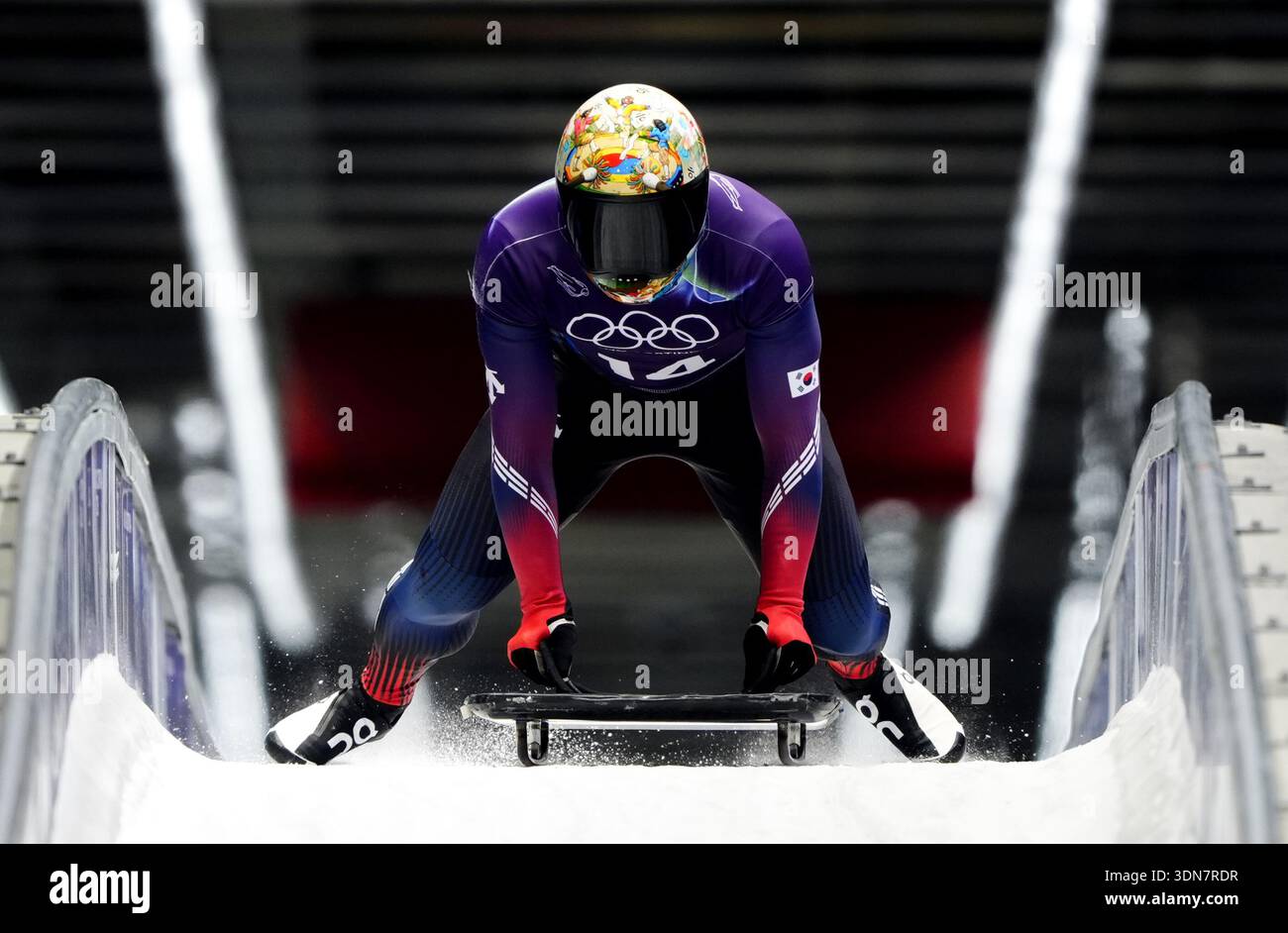 Republic of Korea's Kim Jisoo during the Men's Skeleton Training at the ...
