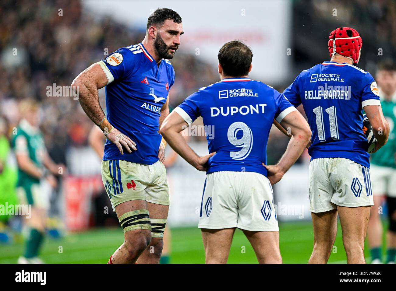 Charles Ollivon and Antoine Dupont during the Six Nations Championship ...