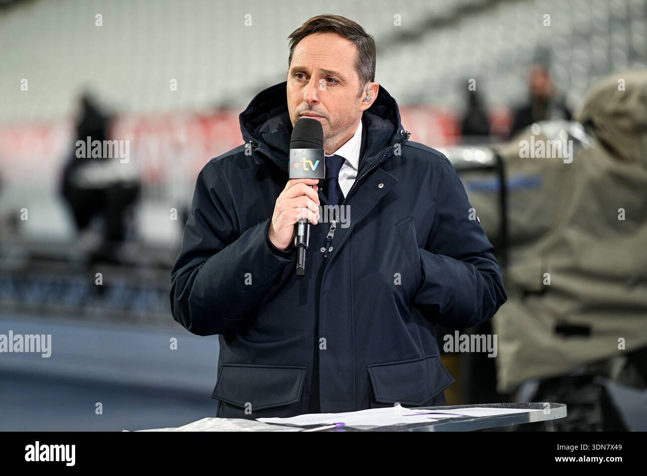 Cedric Beaudou for France Telvisions TV channel during the Six Nations ...