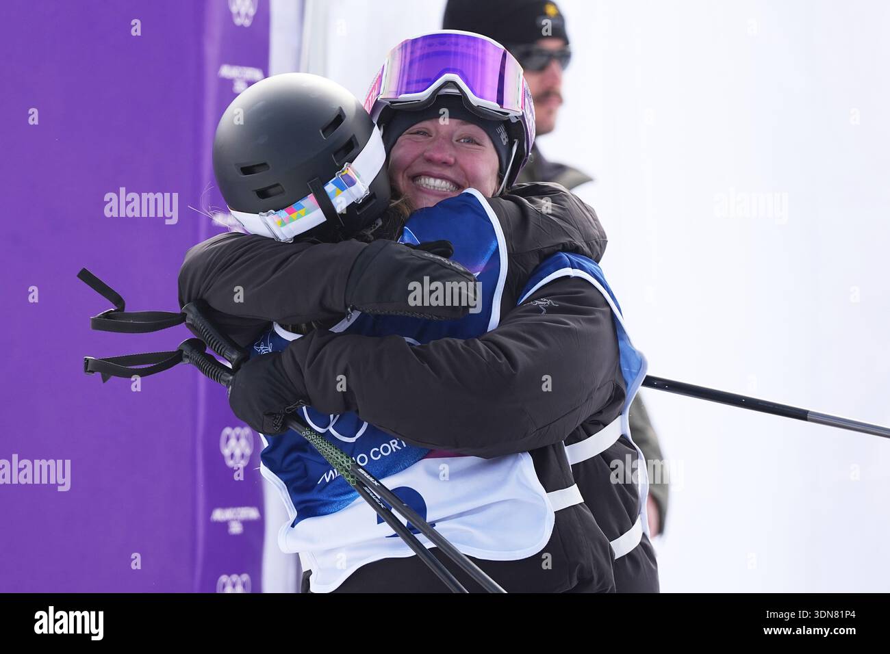 Canada's Megan Oldham, left, hugs Canada's Naomi Urness during the ...