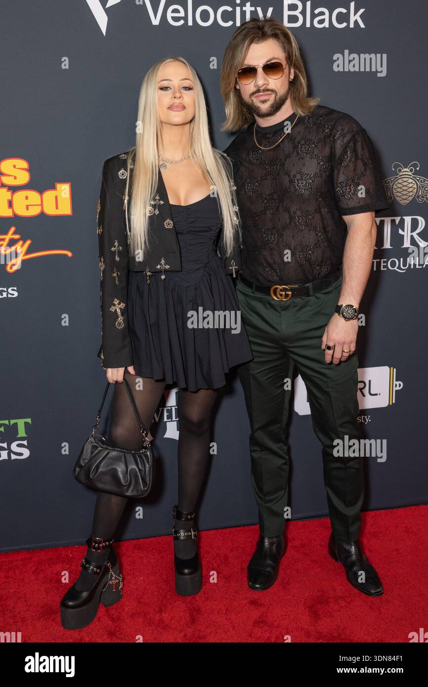 Kip Sabian and Penelope Ford attend the Super Bowl LX Sports ...