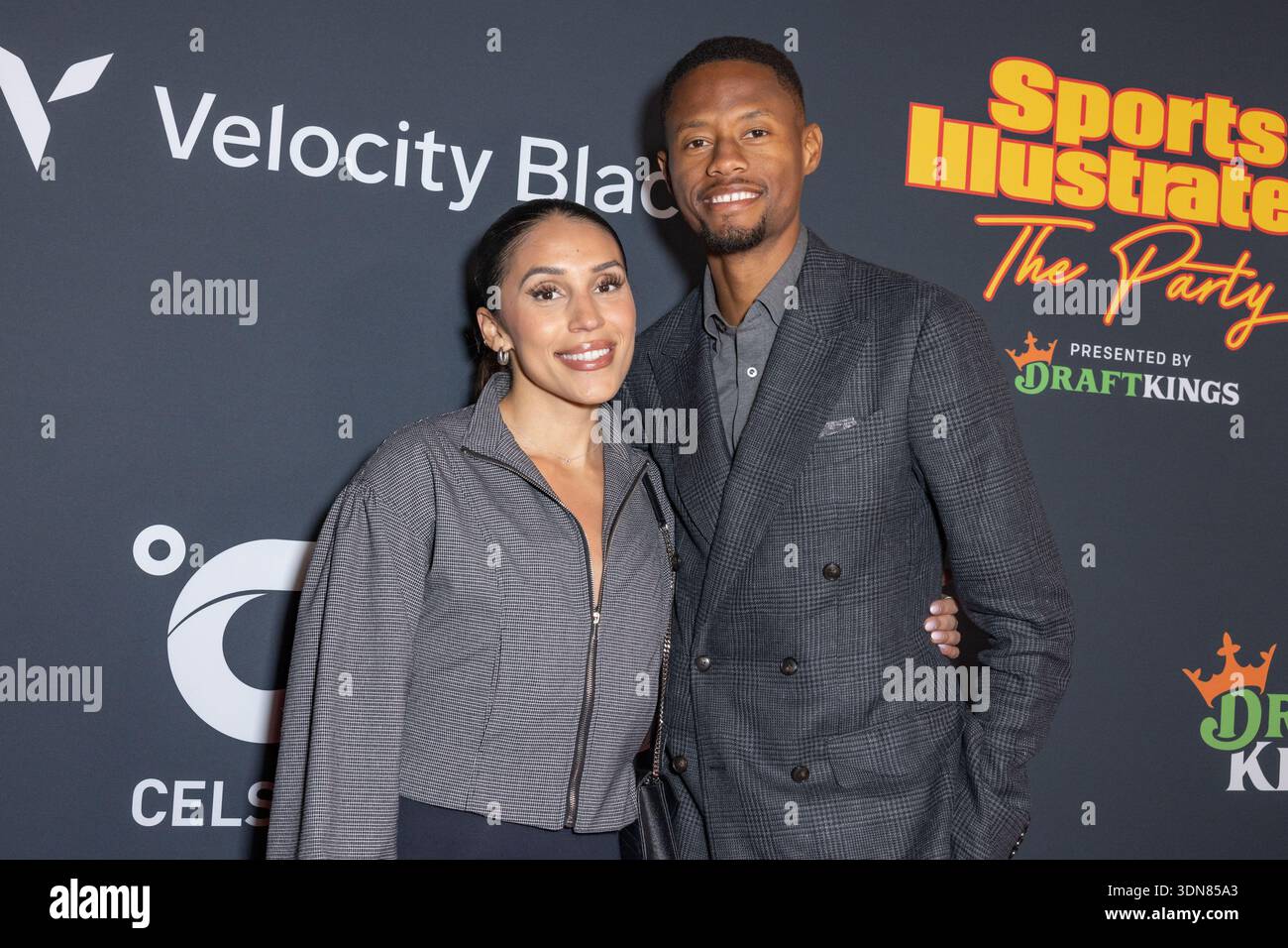 Anna Mitchell and Chris Eubanks attend the Super Bowl LX Sports ...