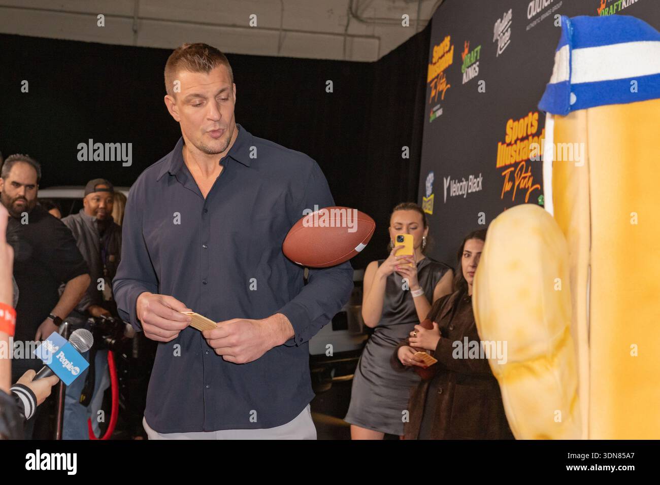 Rob Gronkowski (aka Gronk) and Slammin Strawberry Pop Tart Mascot ...