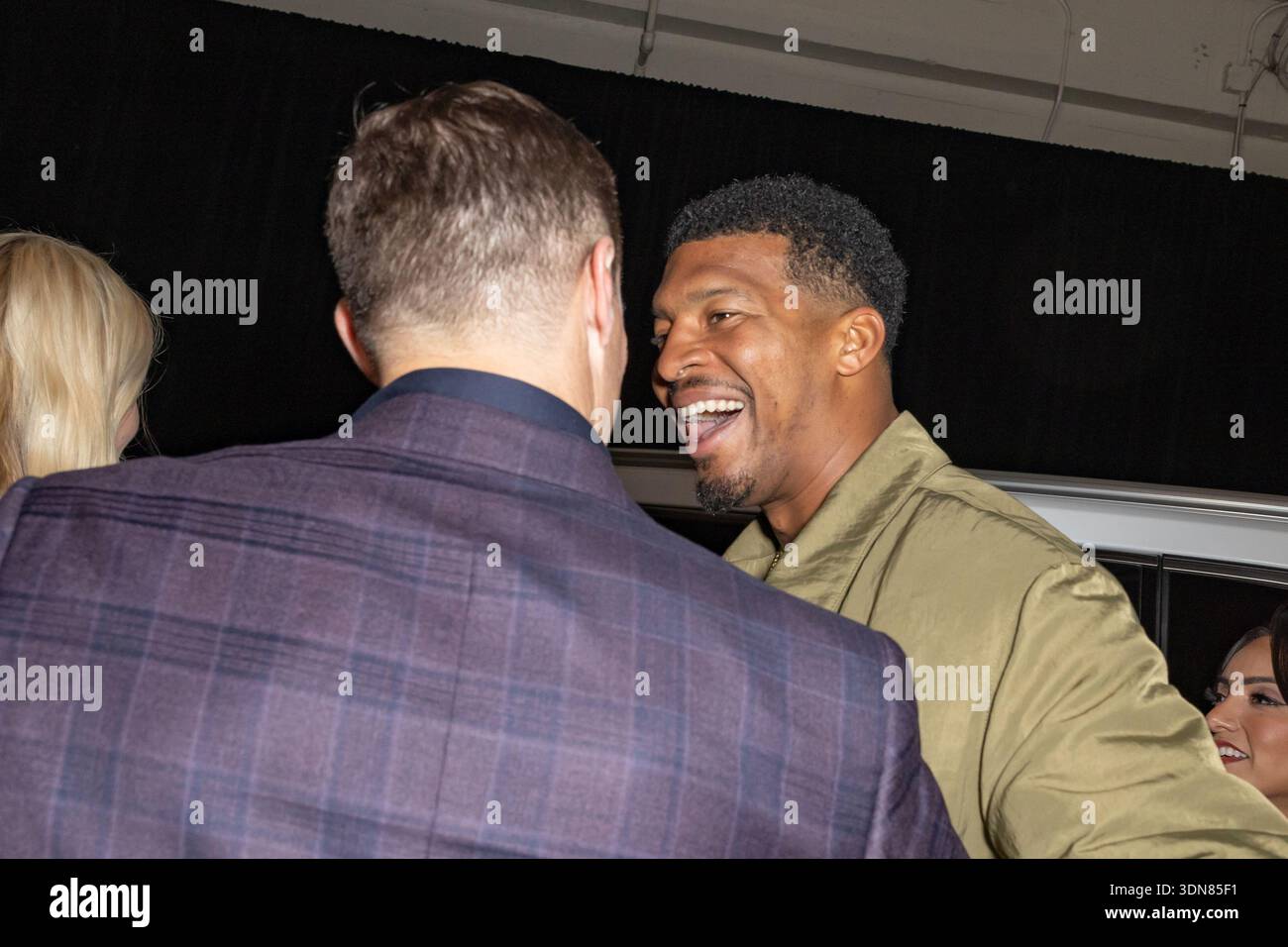 Drew Brees and Jameis Winston attend the Super Bowl LX Sports ...