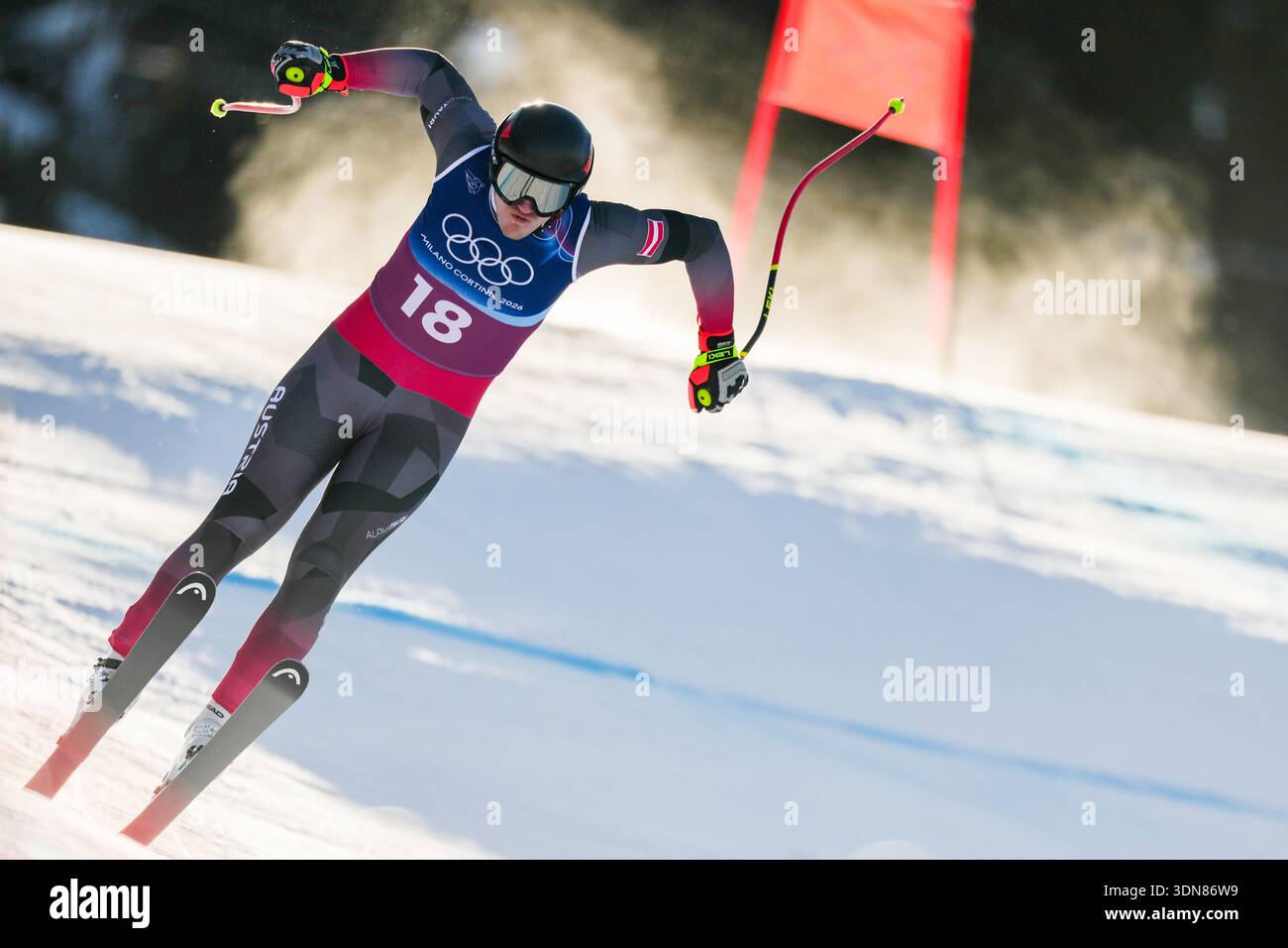Austria's Stefan Babinsky speeds down the course during a men's alpine ...