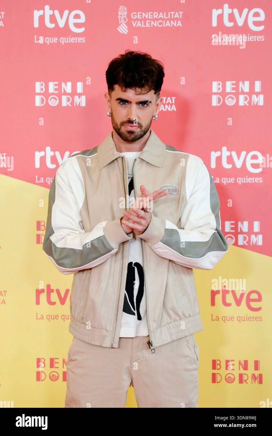 Singer Mikel Herzog Jr. poses after a press conference, at the Mirador ...