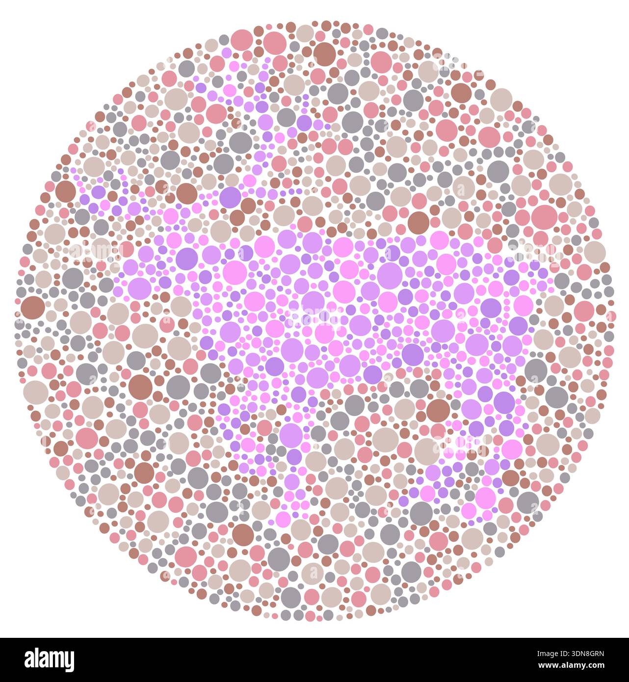 Color blindness test illustration, Ishihara style hidden deer ...
